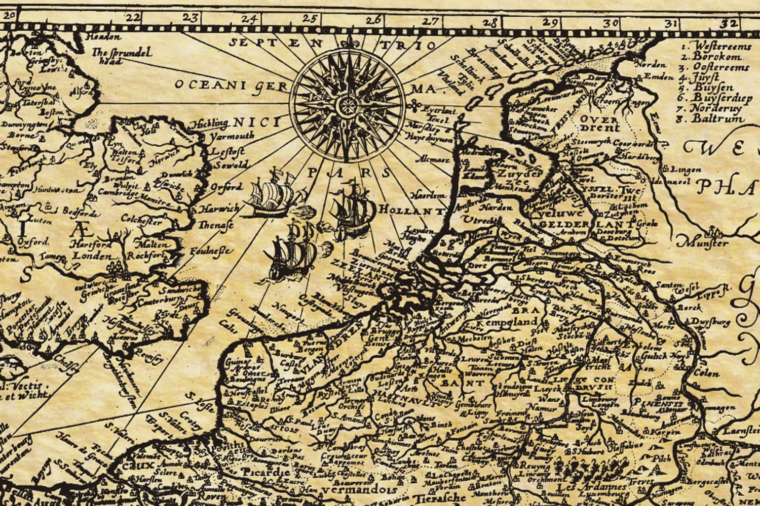 Carte de France en 1592 carte ancienne