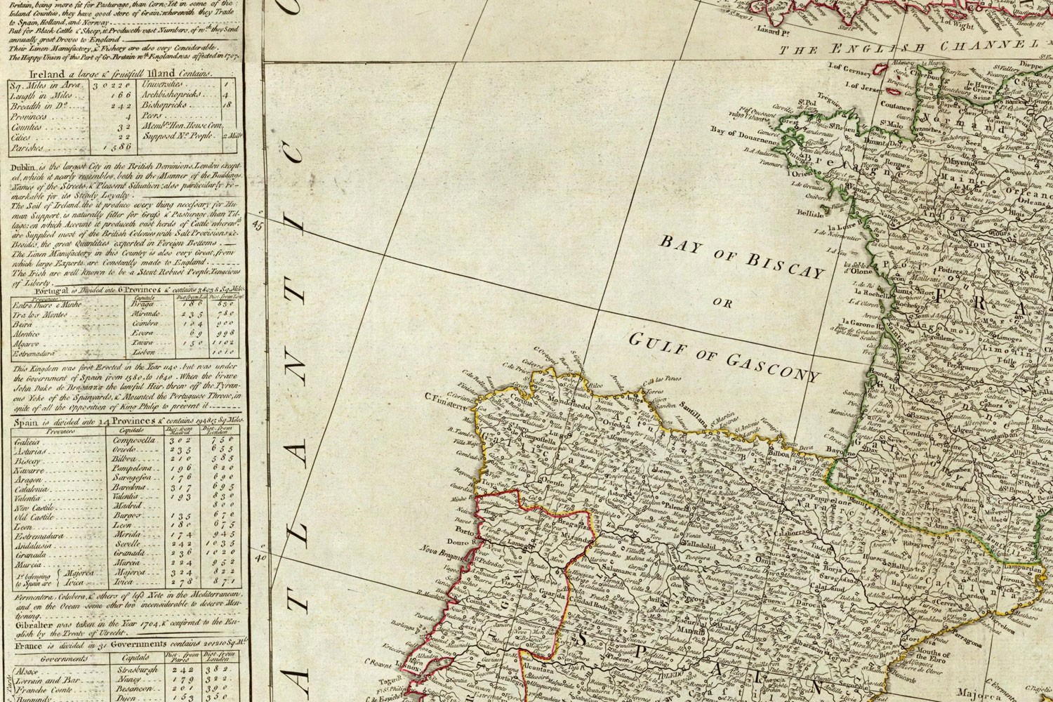 Carte d'Europe en 1787