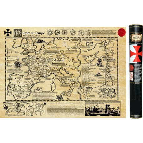 Carte des Templiers, ordre du Temple
