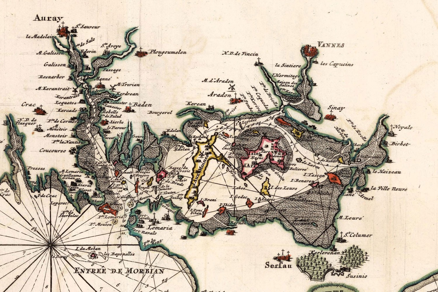 Carte du Morbihan
